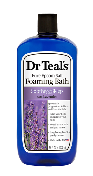 Dr Teals Pure Epsom Salt Foaming Bath Soothe And Sleep With Lavender